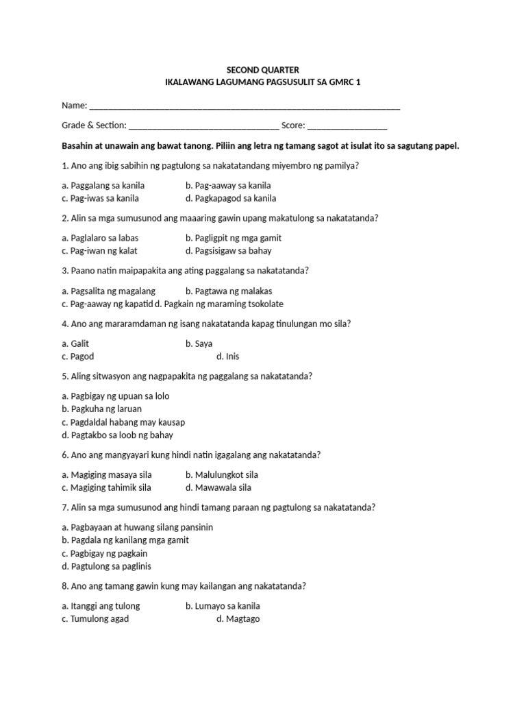 KOBE SECOND GRADING REVIEWER | PDF KOBE SECOND GRADING REVIEWER | PDF