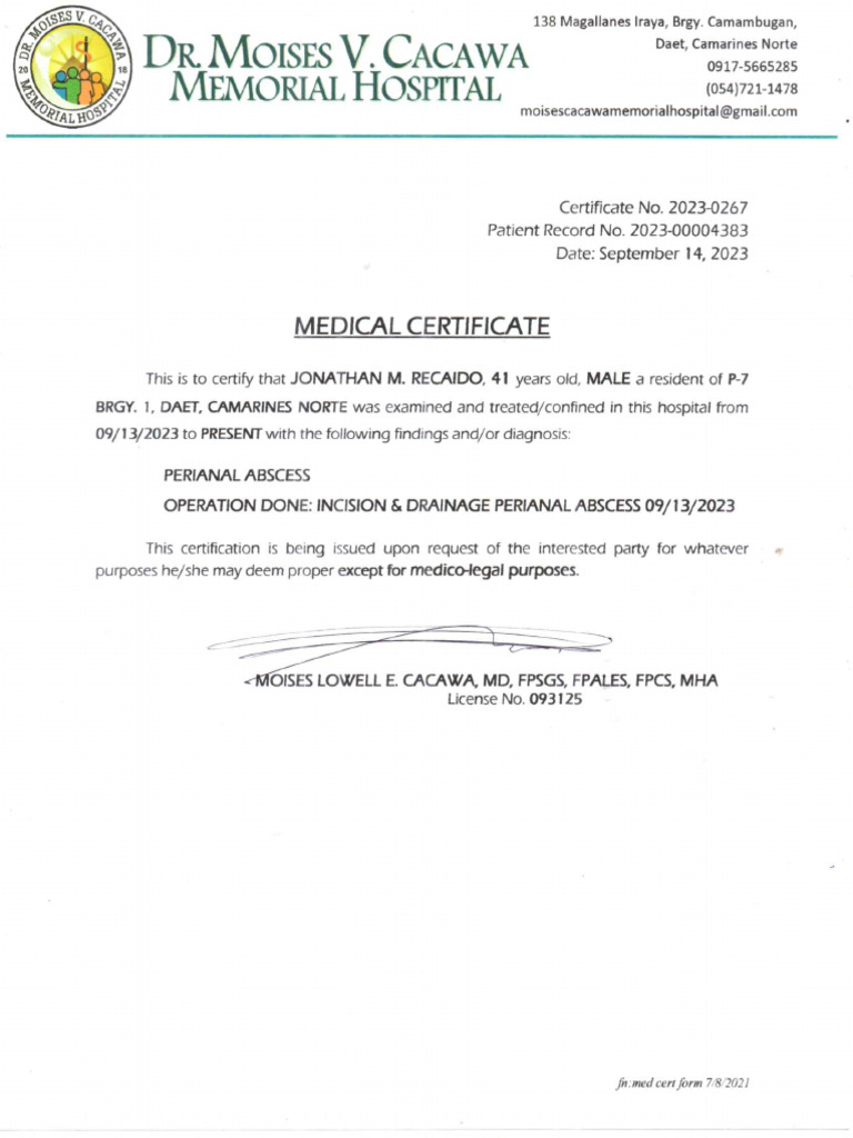 med cert | PDF