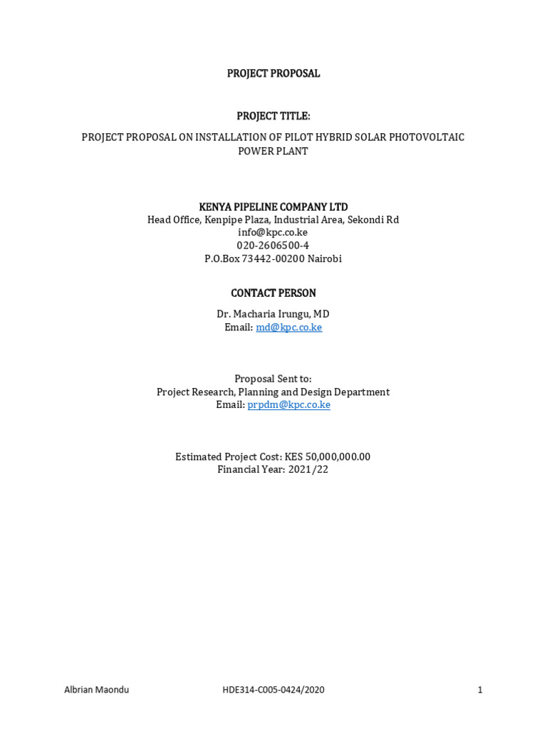Hepm 3112 - Project Planning Desing - Project Proposal Assignment | PDF ...