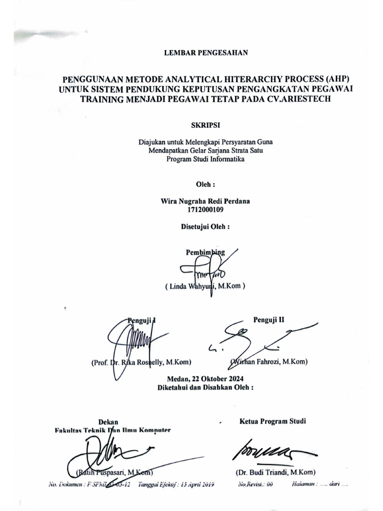 Lembar Pengesahan | PDF