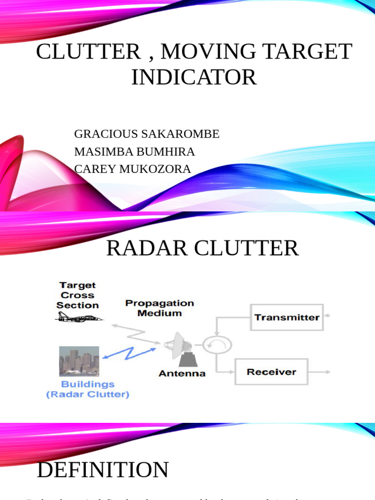 CLUTTER , MOVING TARGET INDICATOR[1] | PDF | Radar | Doppler Effect