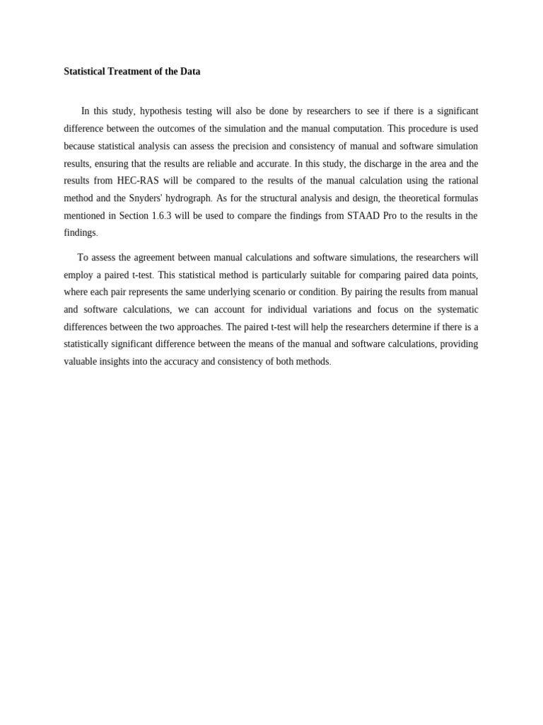 Statistical Treatment of The Data | PDF