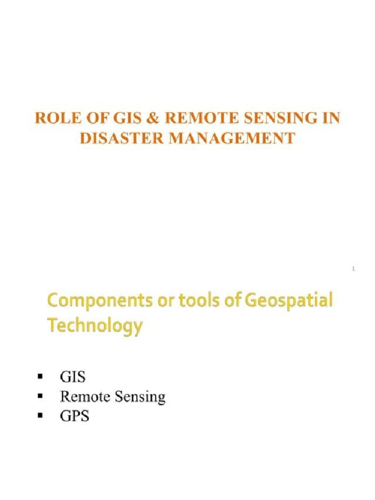 GIS for Disaster Damage Assessment | PDF | Geographic Information ...