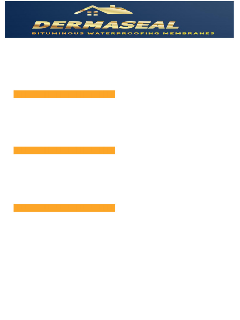 DermaSeal 4mm Range Membranes | PDF | Concrete | Secondary Sector Of ...