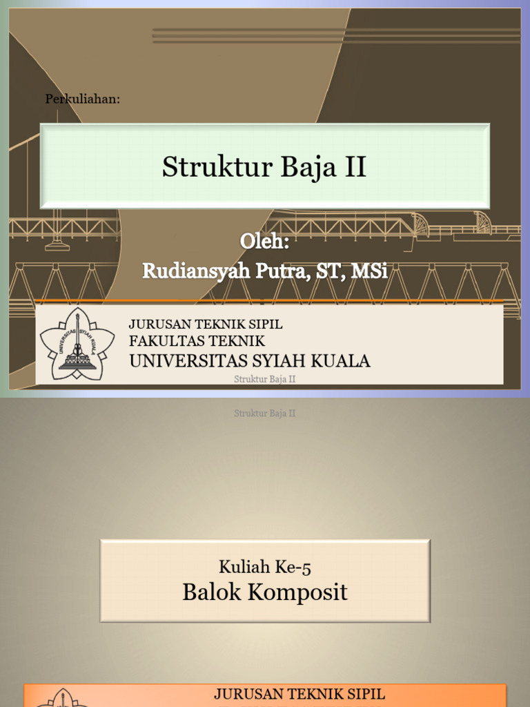 Struktur_Baja_II_(05)_Balok Komposit | PDF