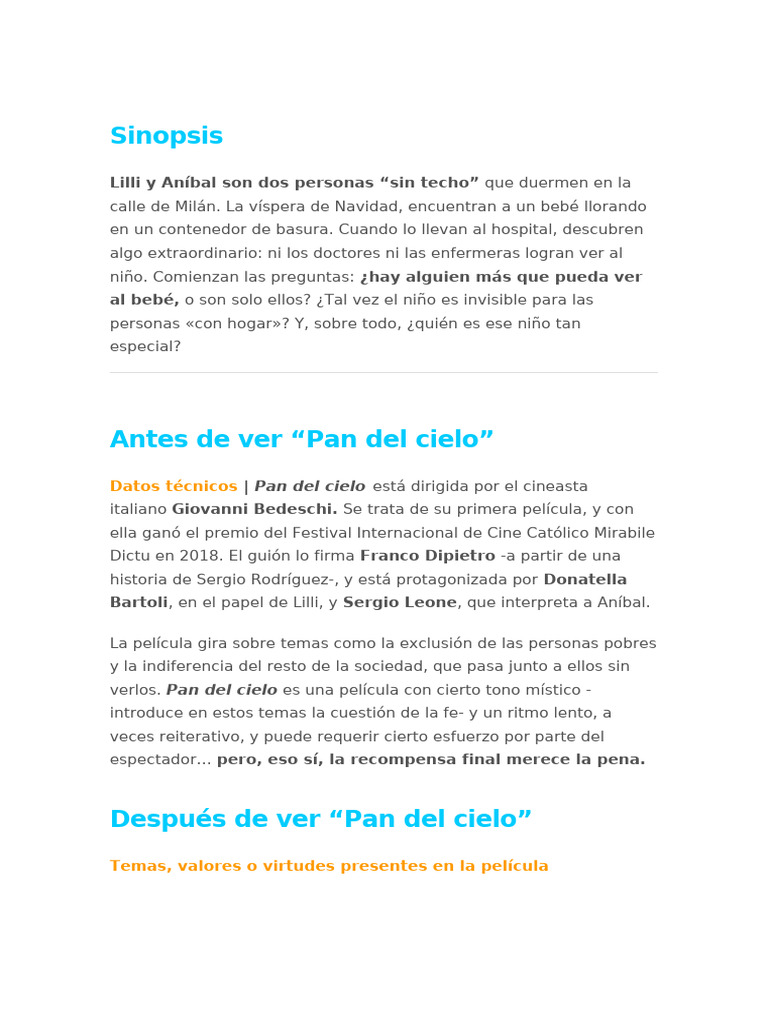 La llamada de "Pan del cielo" | PDF | Jesús