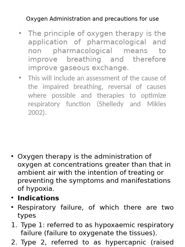 Oxygen Therapy Guidelines & Safety | PDF | Respiratory Diseases | Lung