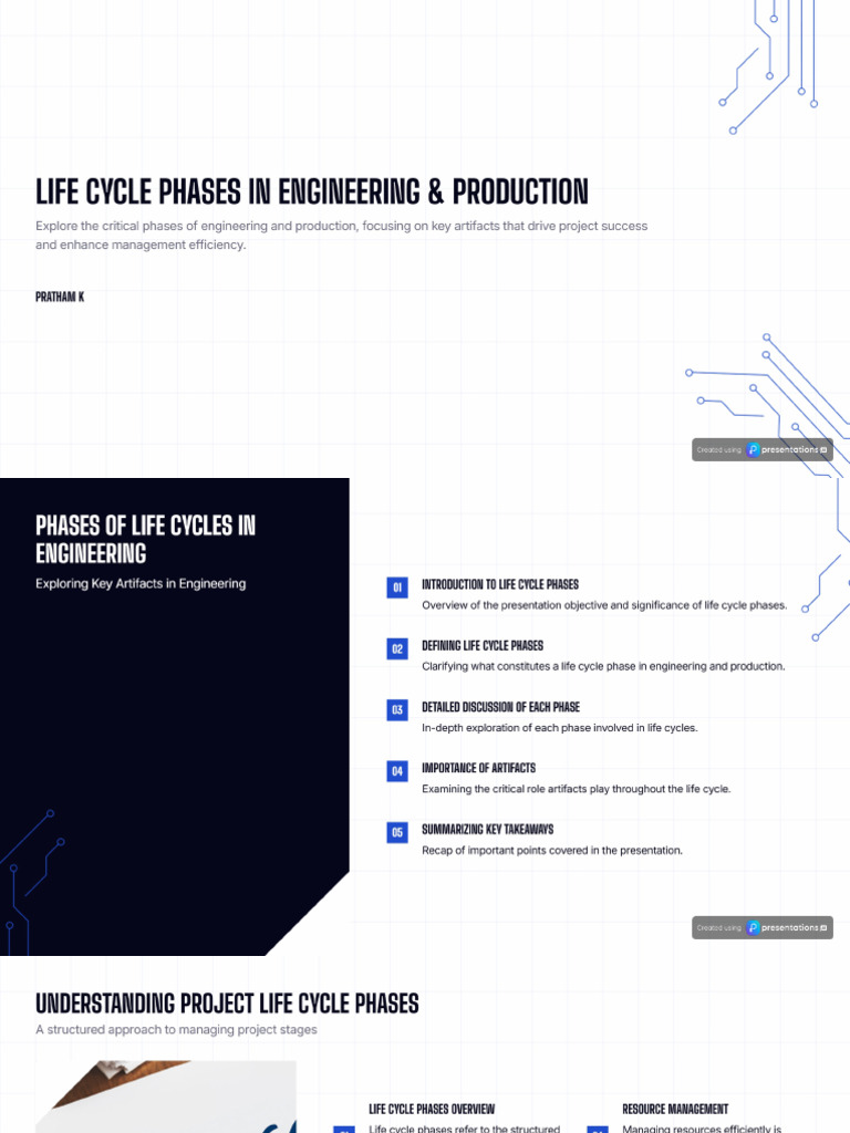 Life Cycle Phases in Engineering and Production Analysis | PDF