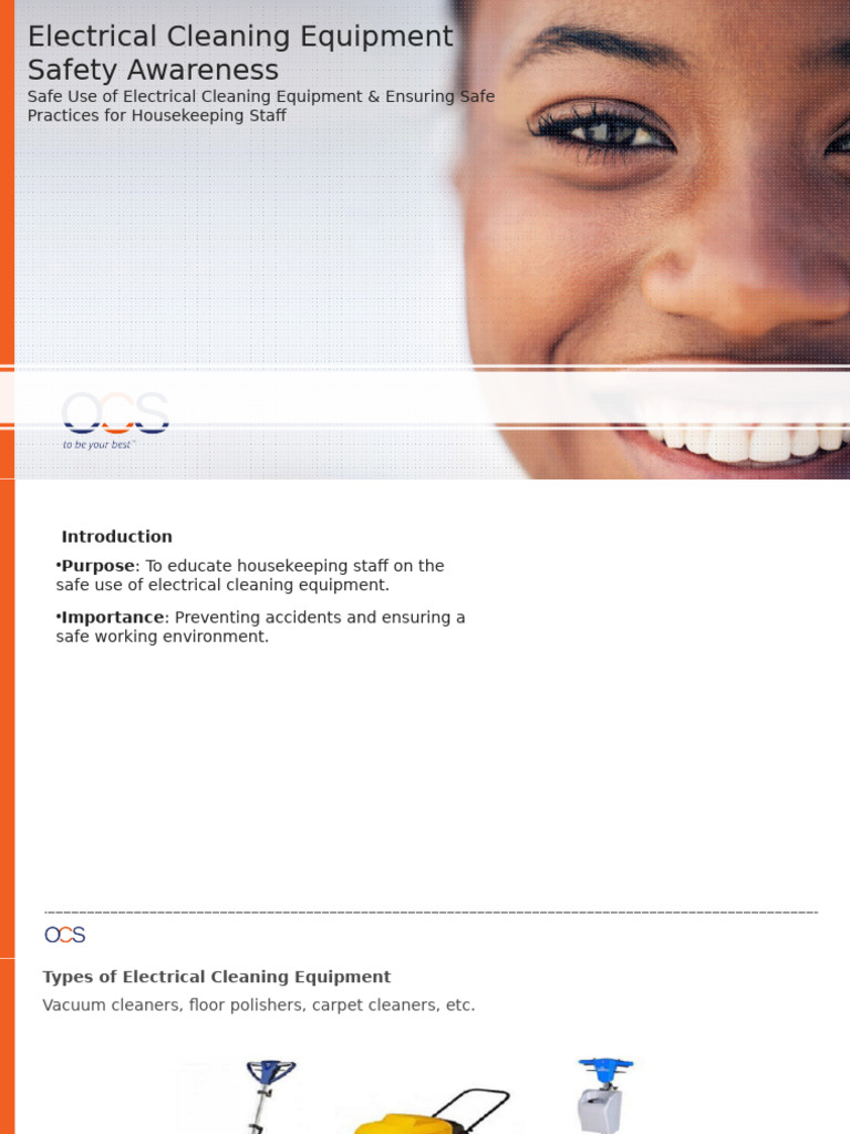 Safe Use of Electrical Cleaning Tools | PDF | Occupational Safety And ...