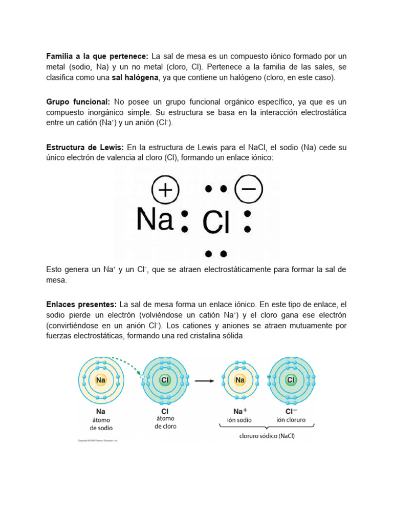 Estructura y Enlace del NaCl | PDF