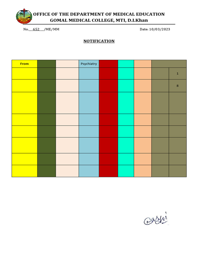 New CLINICAL WARDS Schedule | PDF | Public Services | Academia