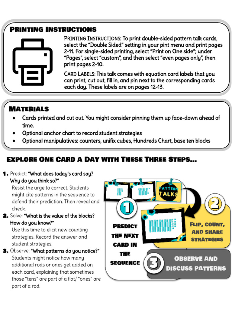 Double-Sided Printing Guide for Talk Cards | PDF