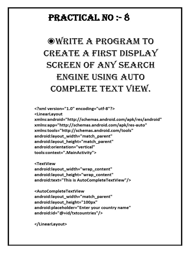 AutoComplete Search UI Guide | PDF