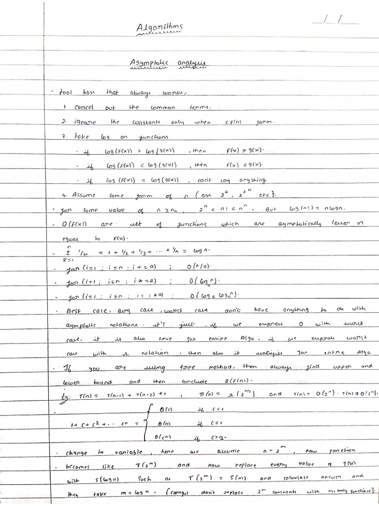 Algo Short Notes | PDF