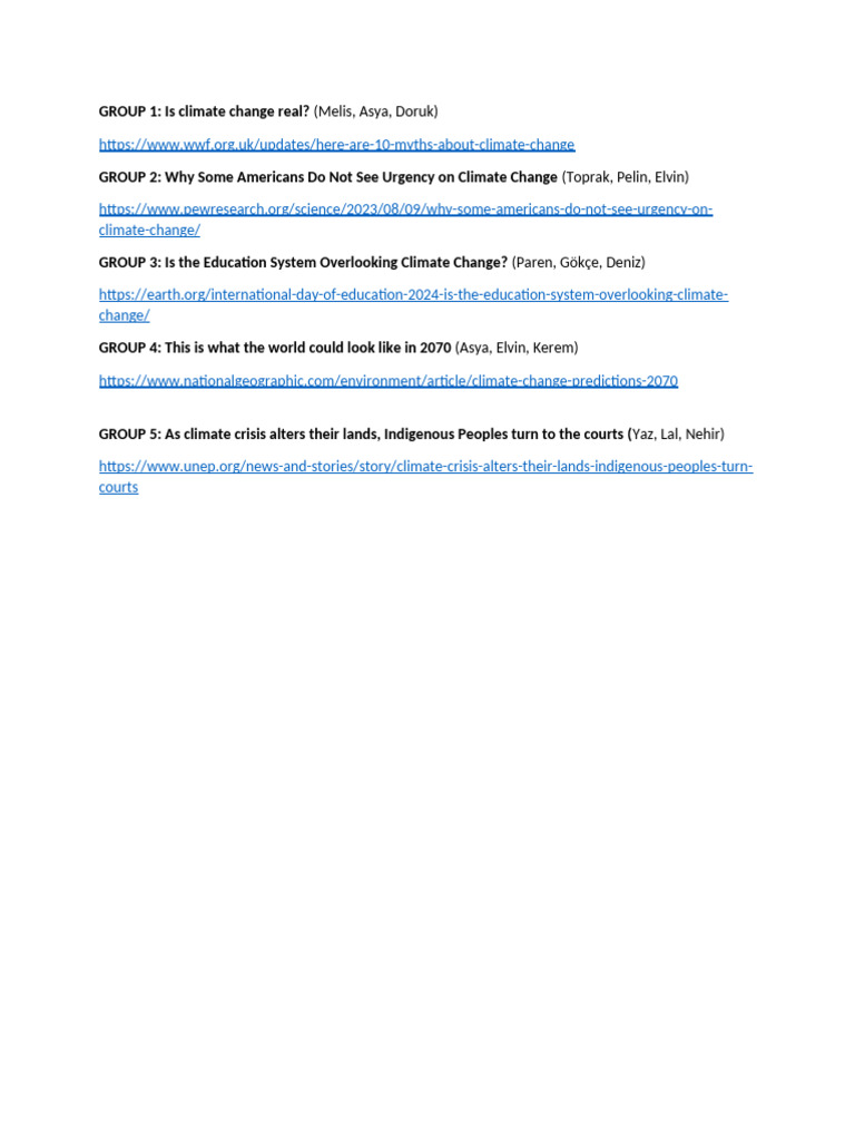 Climate Change Group Presentation | PDF