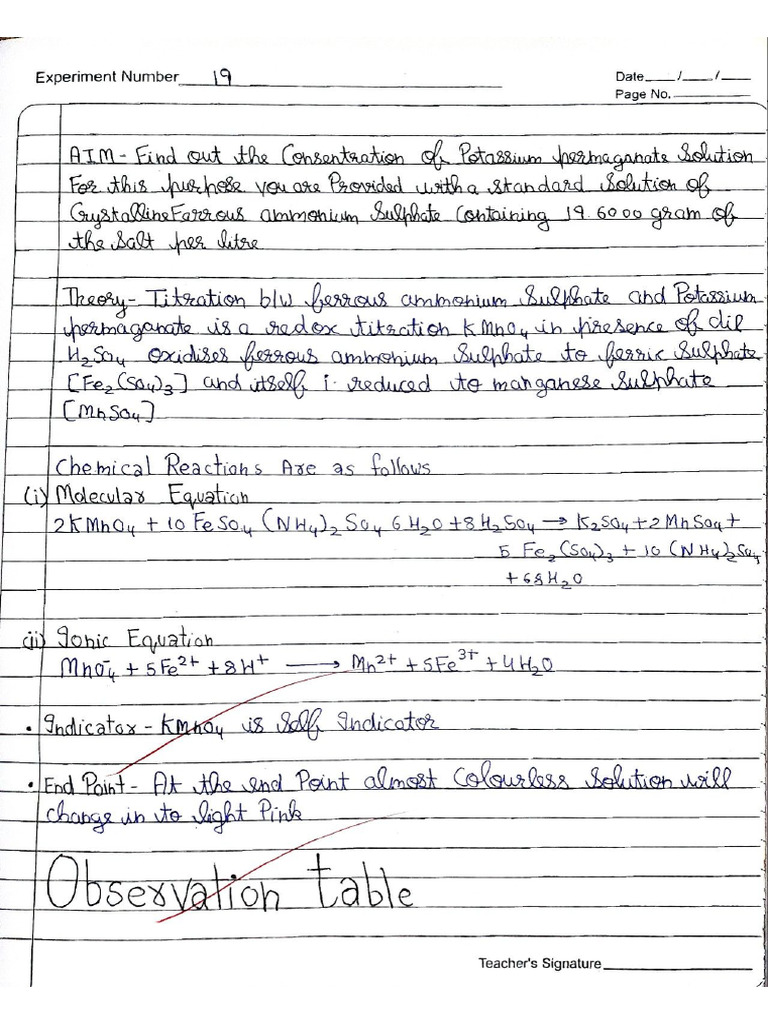 Class 12th Practical— Titration-1 | PDF