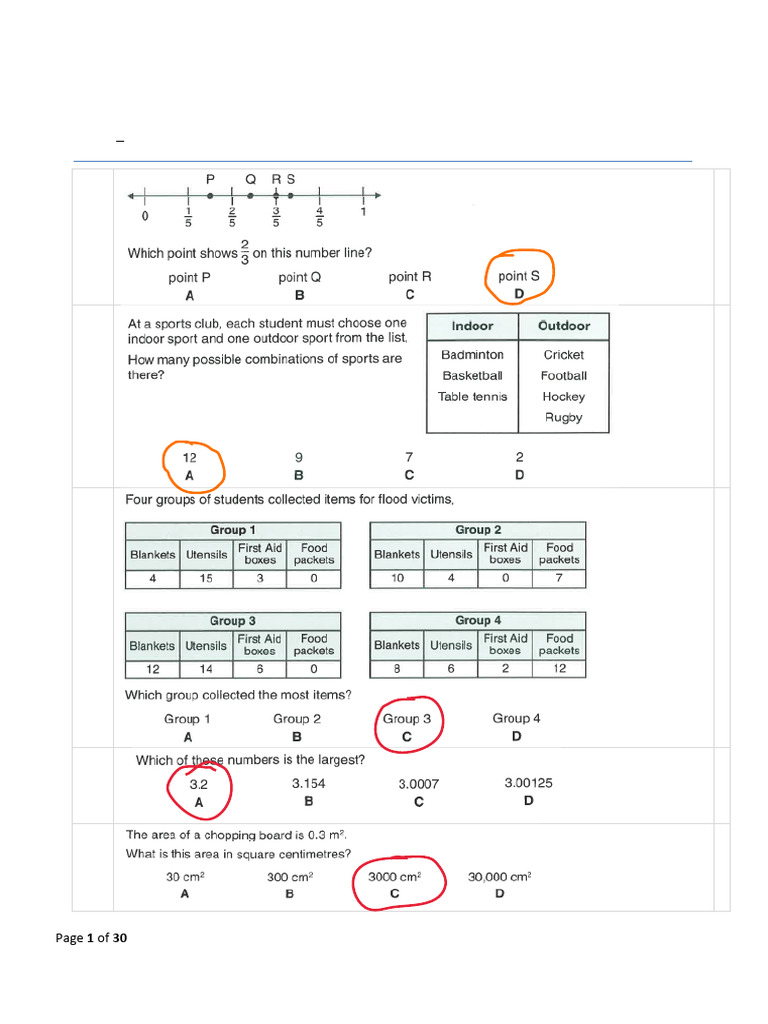 CBE Sample Paper 4 - Answerkey | PDF
