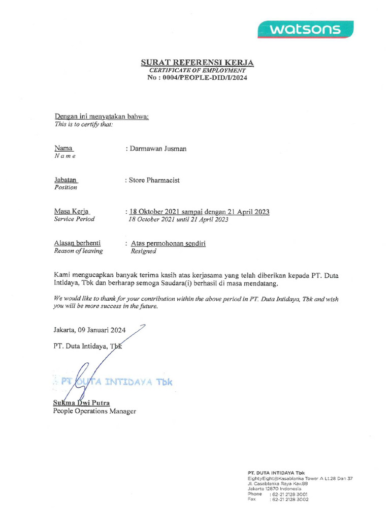 SKET & BPJS TK A.N Darmawan Jusman - 2 | PDF