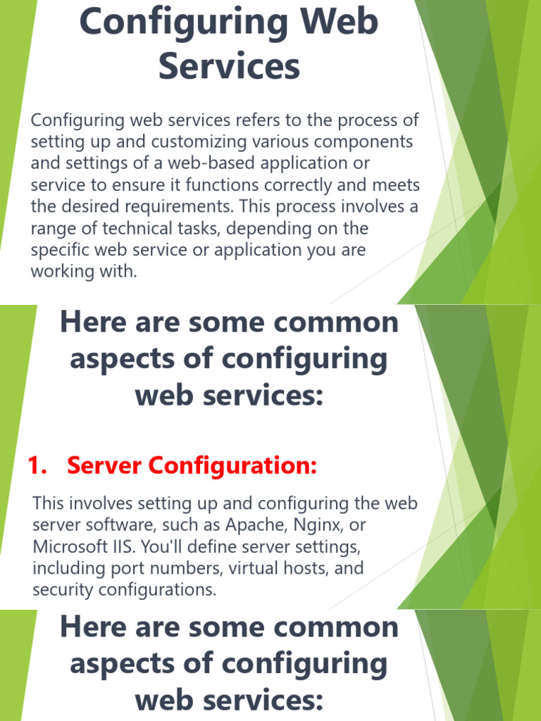 Configuring Web Services | PDF | Web Service | World Wide Web