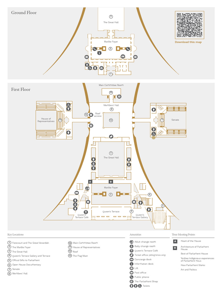 Parliament House Floor Plan Guide | PDF | Tourist Attractions | City Of ...