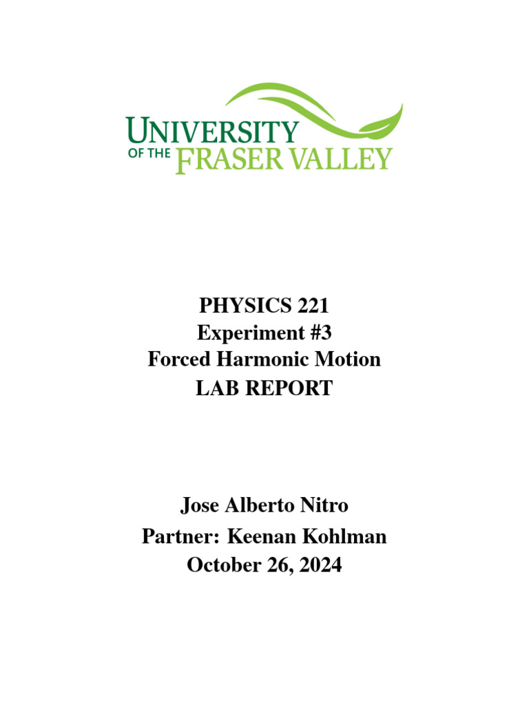 Forced Harmonic Motion Investigation | PDF | Resonance | Oscillation