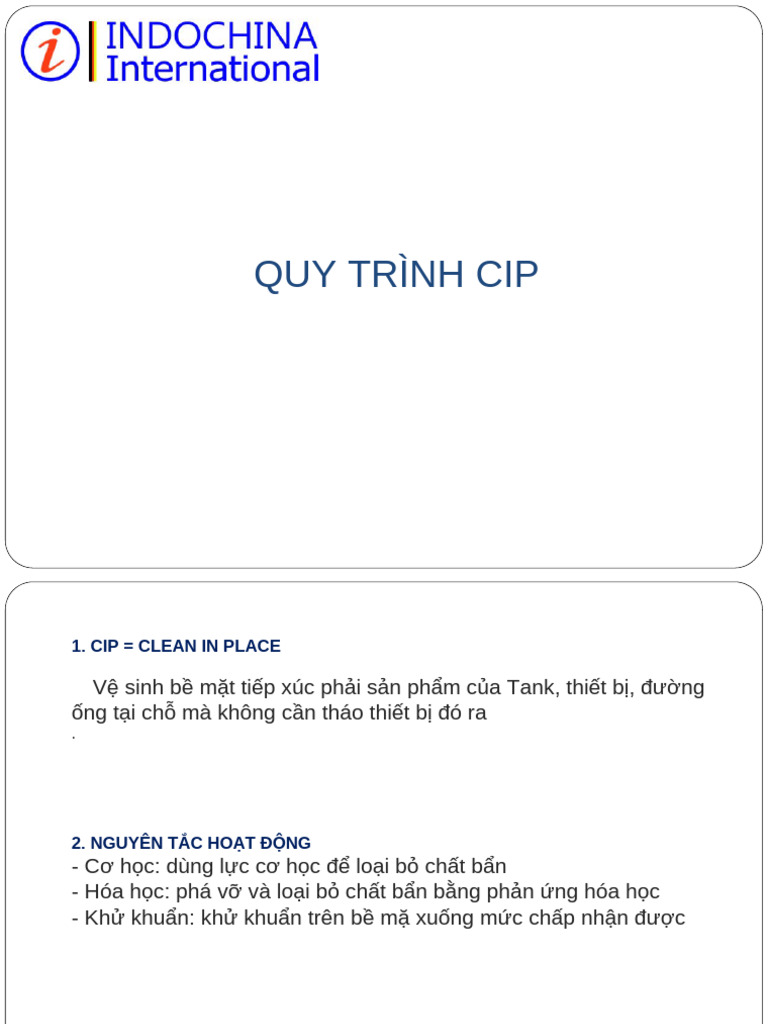 Quy Trinh CIP | PDF