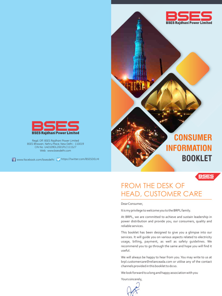 Customer Booklet New | PDF | Electric Power Distribution | Electrical ...