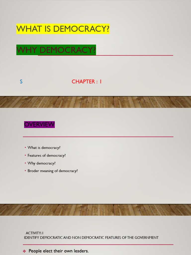 What Is Democracy Why Democracy | PDF | Democracy | Political Ideologies