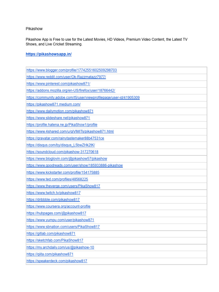 Pika Show | PDF | Video | Multimedia