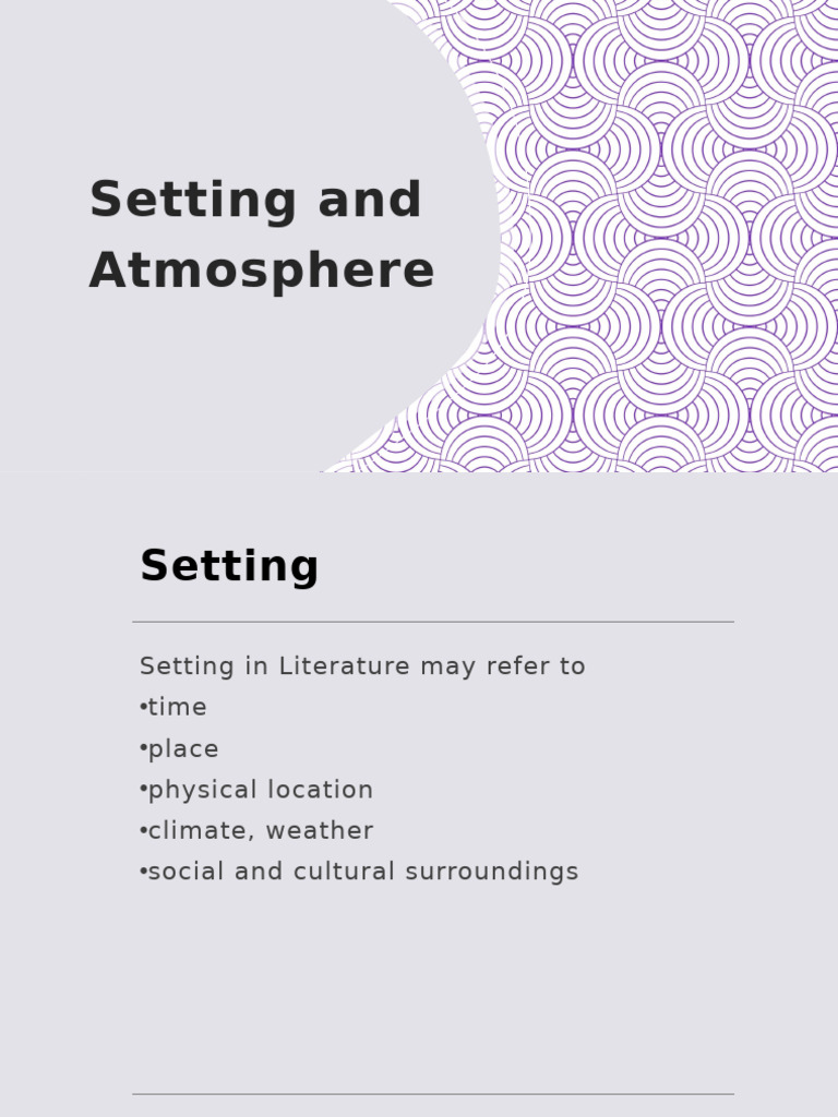 Setting-and-Atmosphere - Crerative Writing | PDF