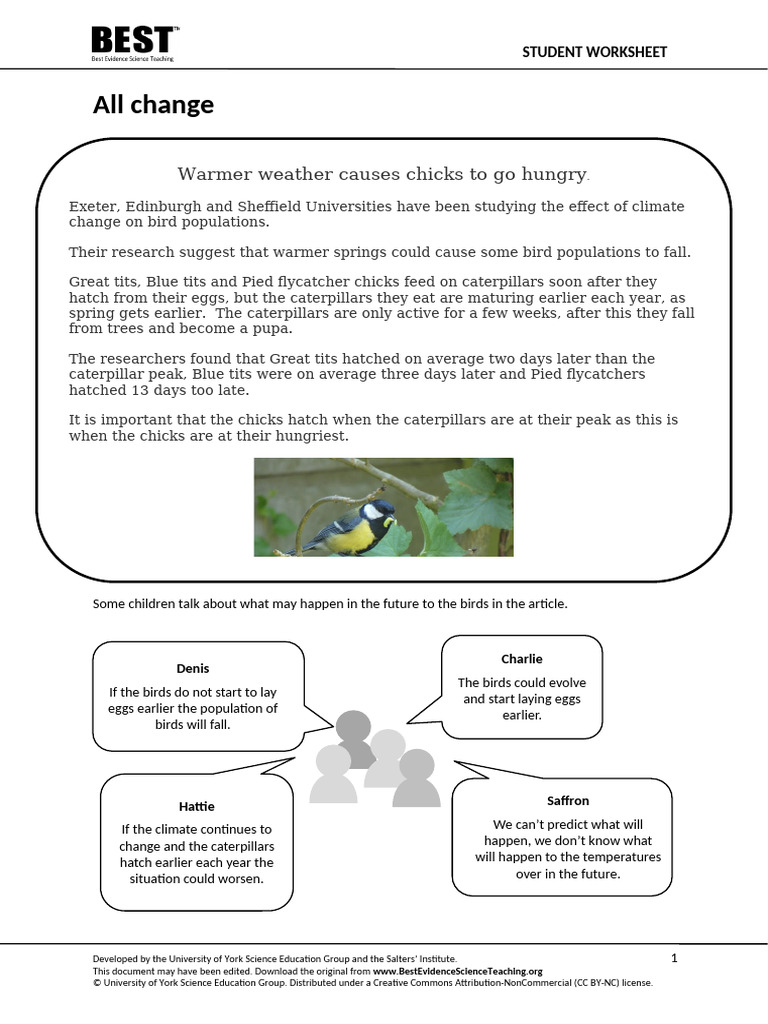 BEST - BOE - 2 - 1 - Response - All Change | PDF | Learning | Science