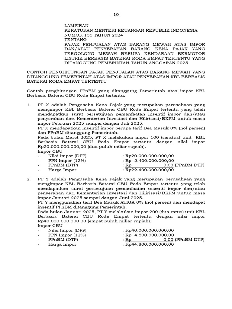 Lampiran PMK 135 TAHUN 2024 | PDF