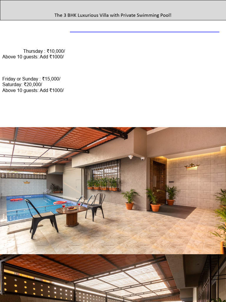 3BHK - Kingston Hillock Lonavala | PDF | Meal