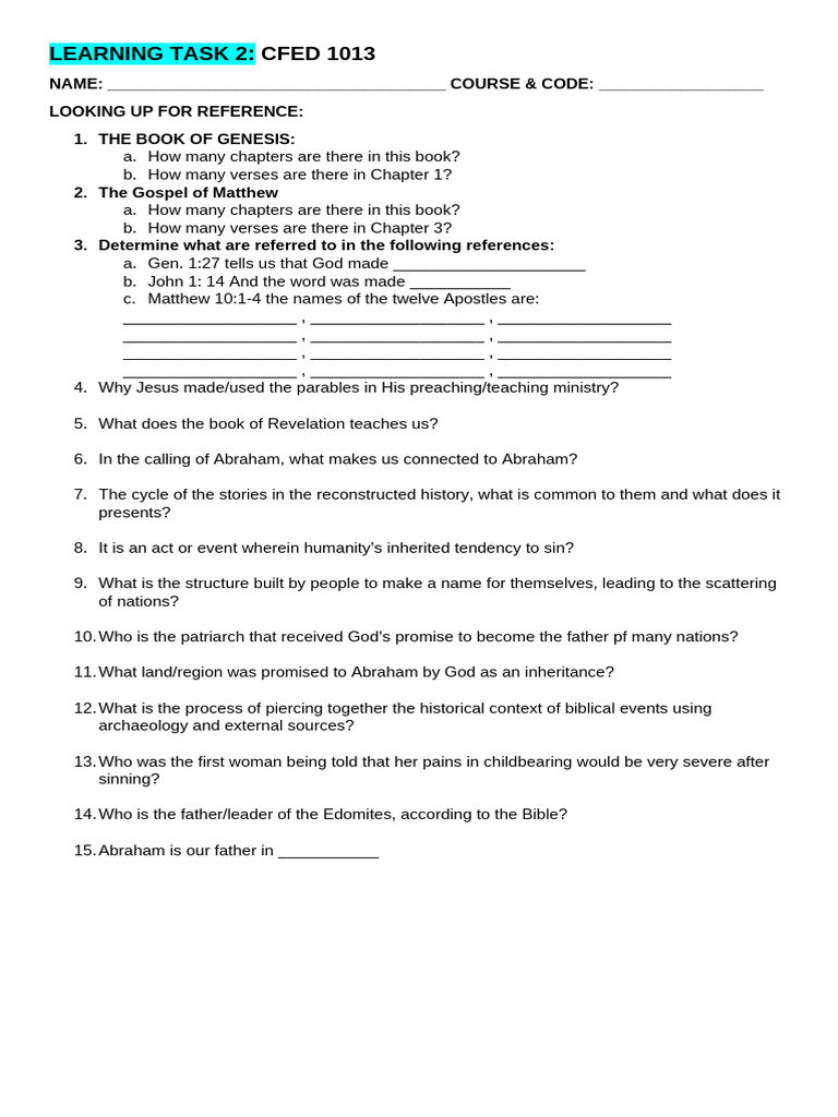 Learning Task 2 Cfed 1013 | PDF