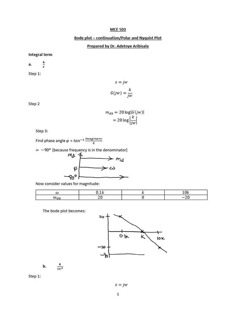 Bode, Polar, Nyquist Plots Guide | PDF | Mechanics | Mathematical Analysis