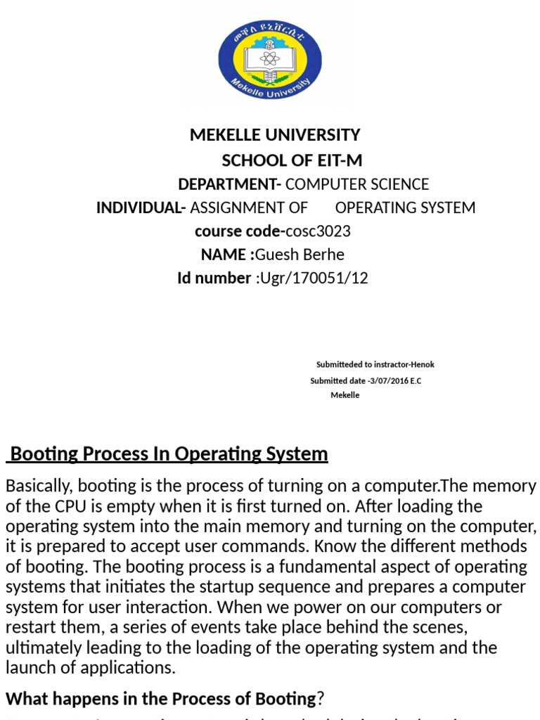 Steps of Booting System | PDF | Booting | Bios