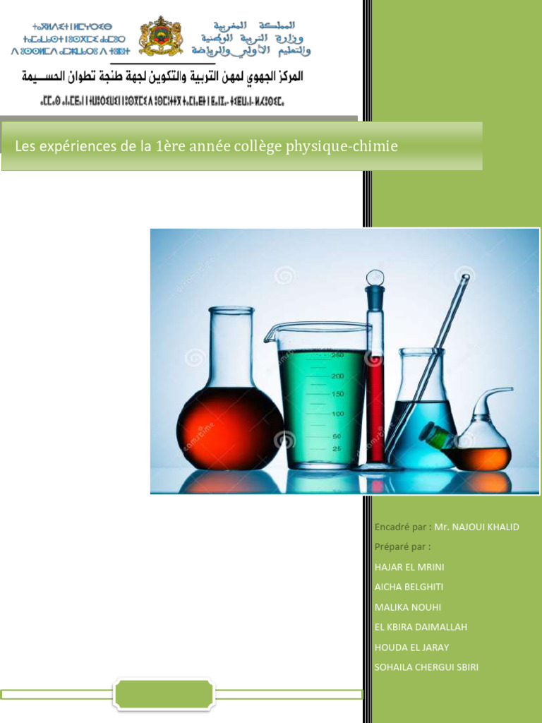 Expériences de Physique-Chimie Collège 2021 | PDF | Balance (instrument ...