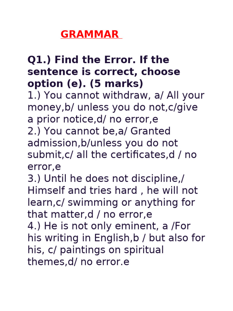 Grammar Error Identification and Conjunctions | PDF