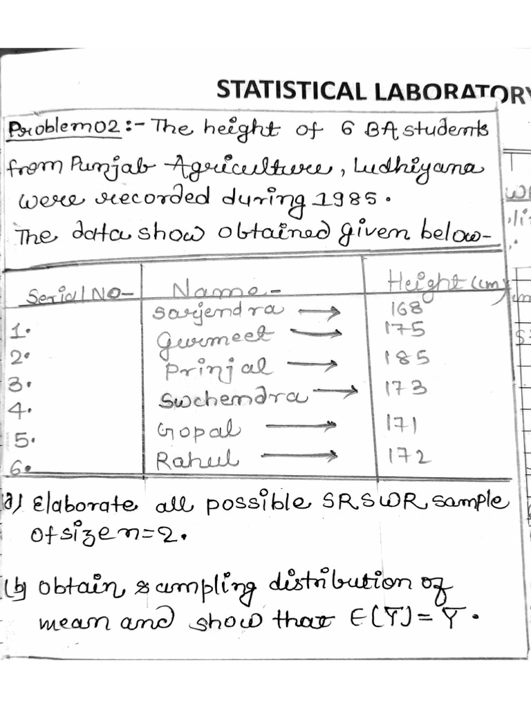 Statistics Practical File 02 | PDF