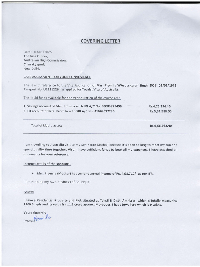 Covering Letter | PDF