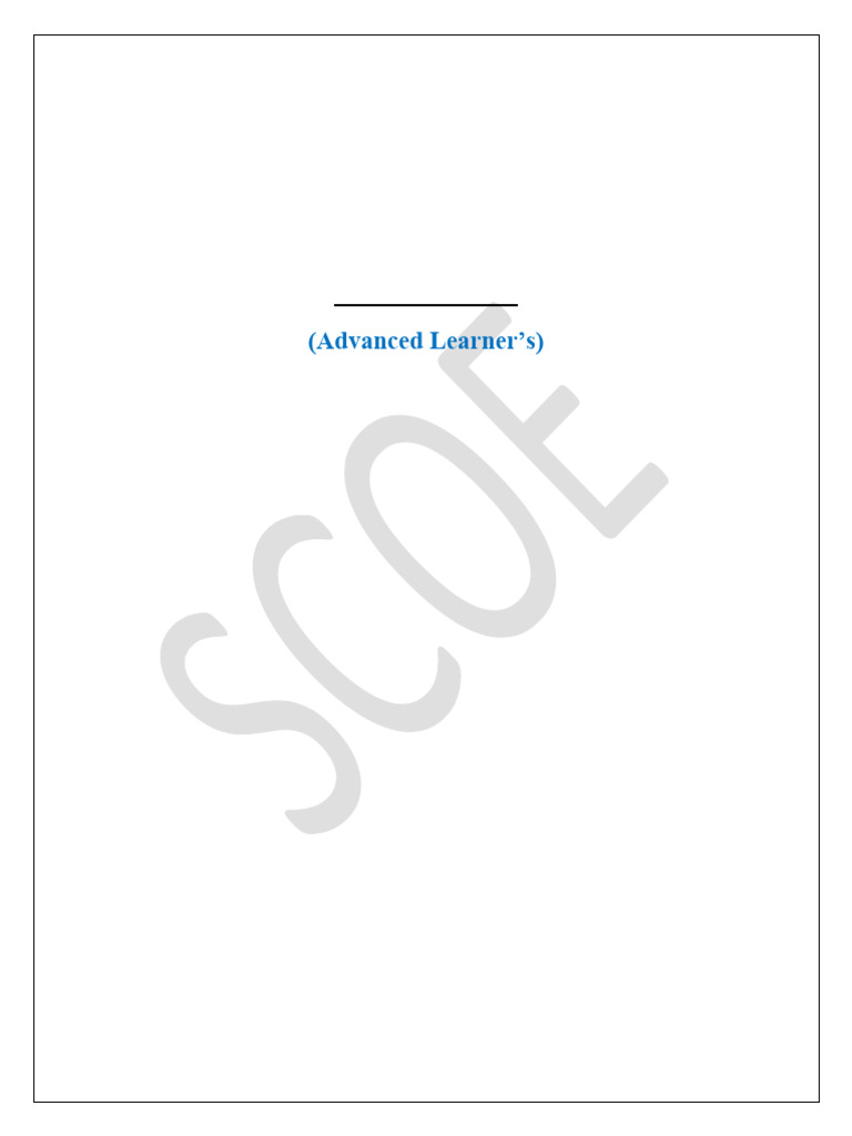 Assignments 6 - Advanced Learner's | PDF