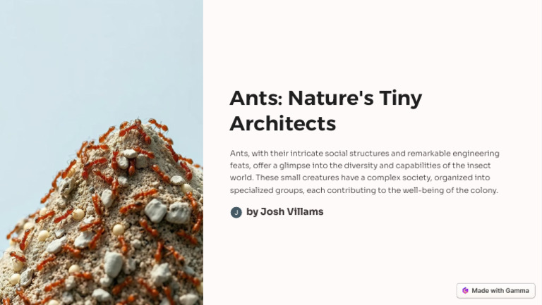 Ants Natures Tiny Architects | PDF