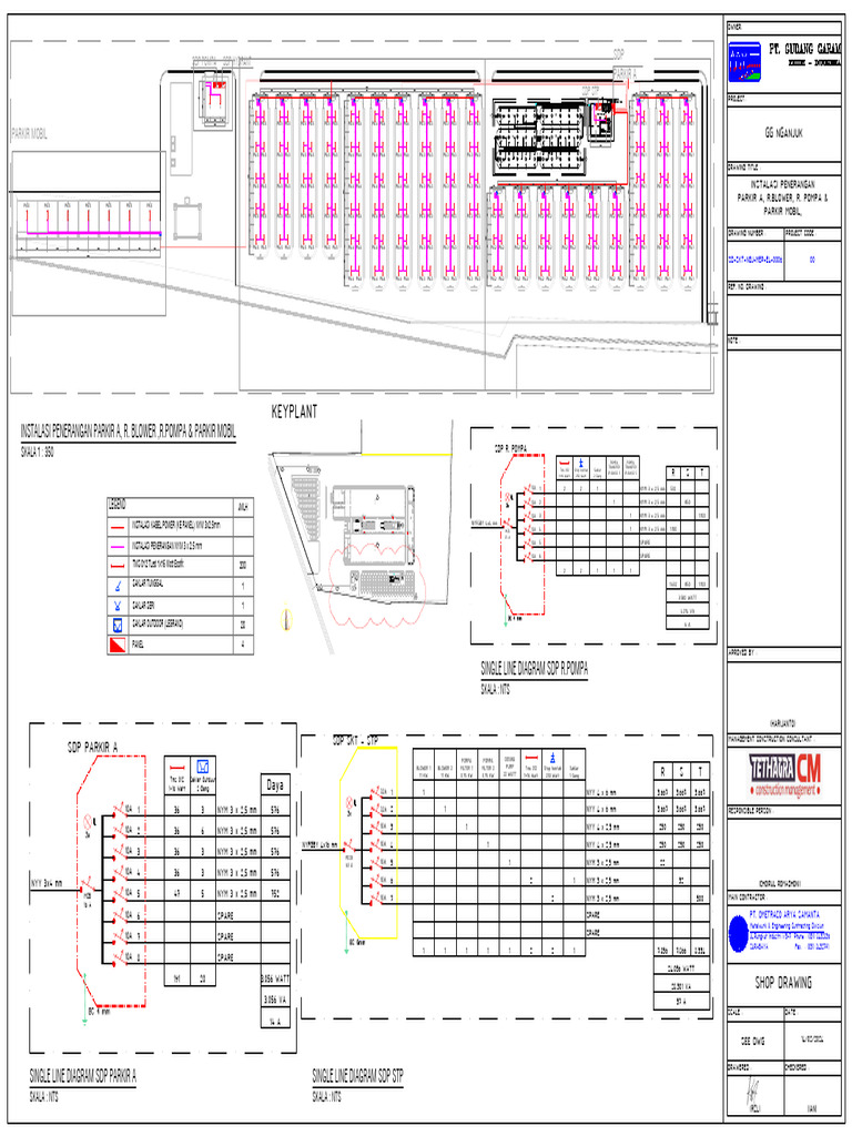 6-7 .Sd-Gg-Skt-Ngj-Mep-El-0001-0005 (Instalasi Penerangngan Parkir A, Parkir B Dengan SLD) | PDF