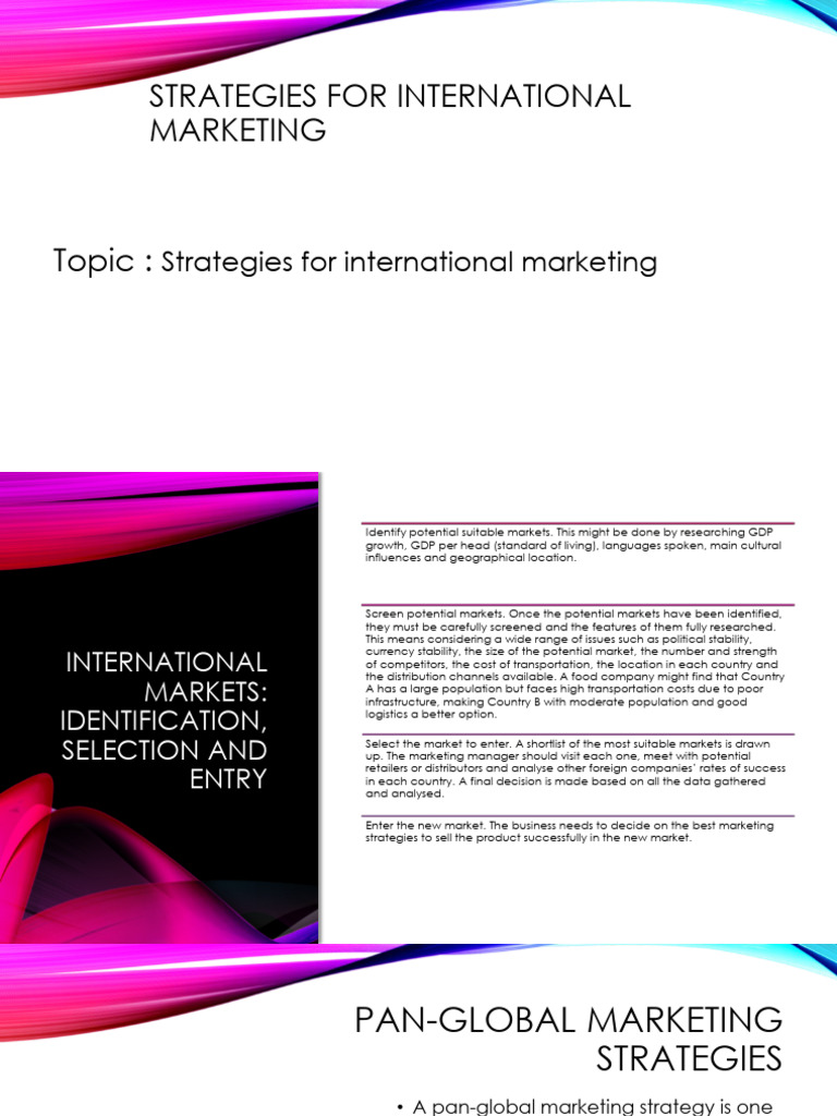 Strategies for international marketing | PDF | Marketing | Market ...