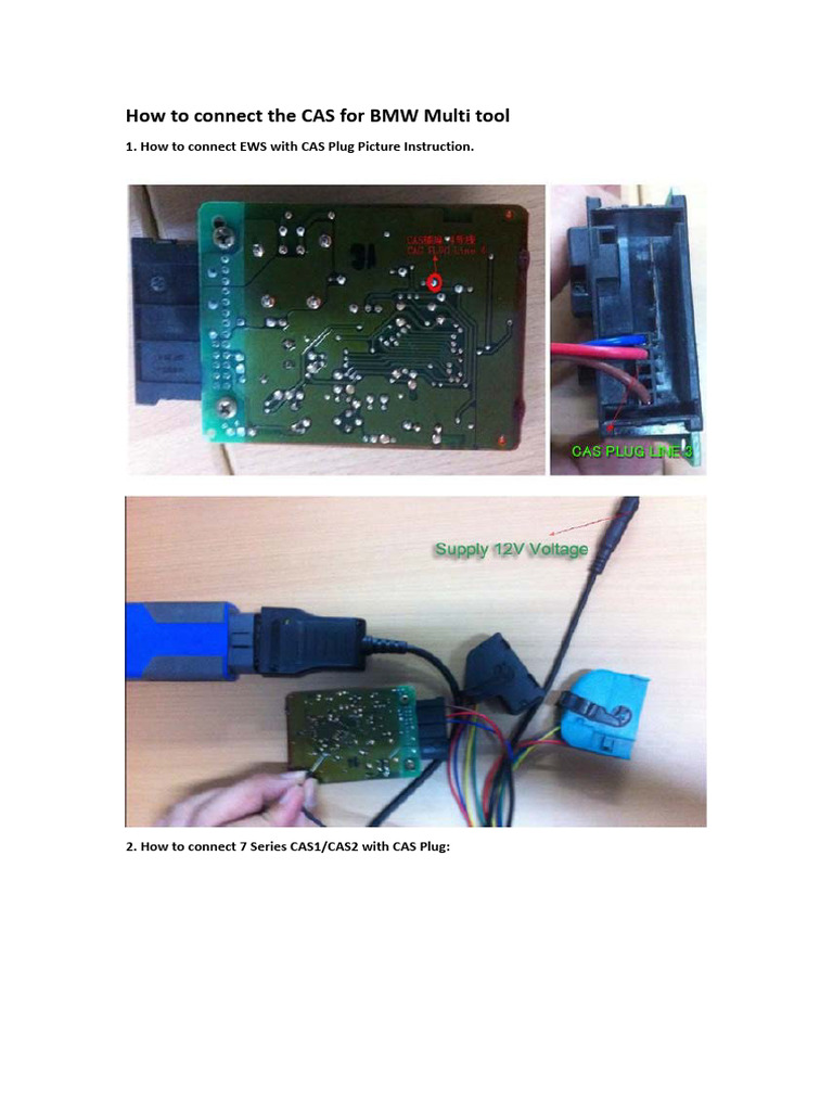 BMW Multi Tool Ews and Cas Connection Show | PDF