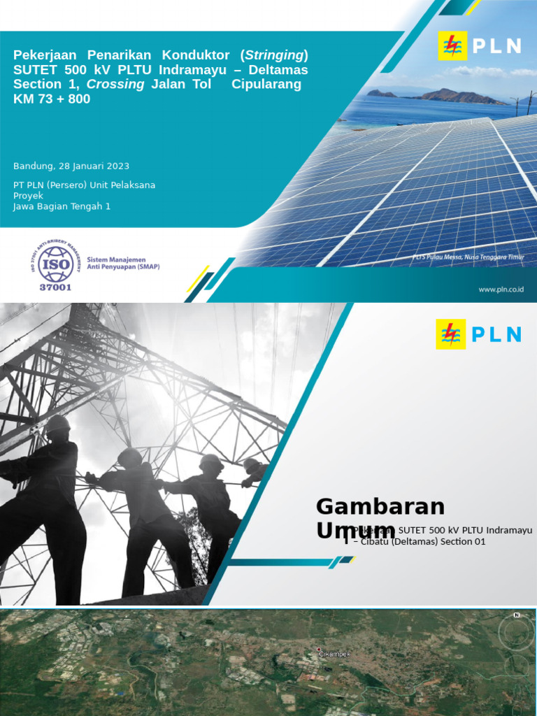 Penarikan Konduktor SUTET 500 kV Indramayu | PDF
