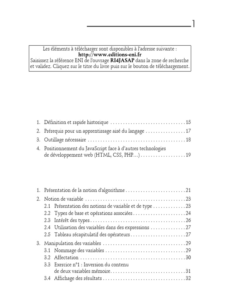 Introduction à JavaScript et algorithmes | PDF | Ajax (Programmation) | XML