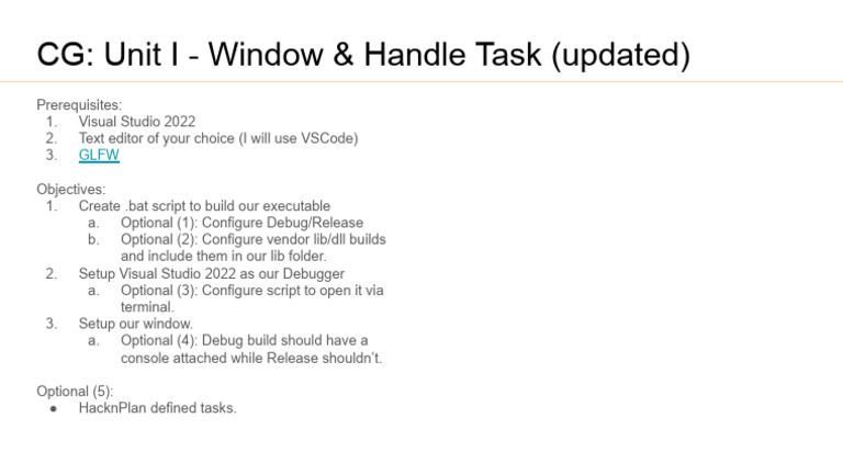 CG - Unit I - Window Handle Task (Updated) | PDF