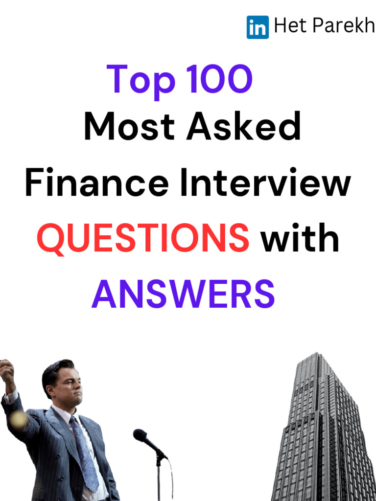 Top 100 Finance Interview Questions | PDF | Put Option | Internal Rate ...