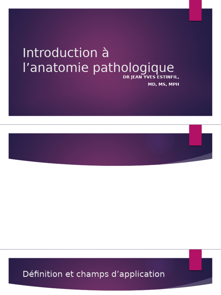Introduction à l'anatomopathologie | PDF | Biopsie | Biologie